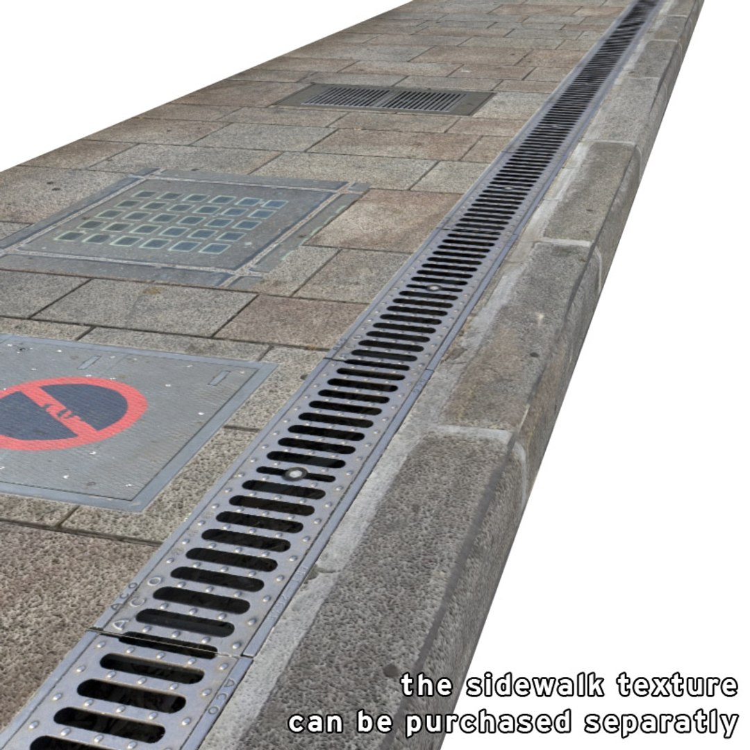 Sidewalk & Street Elements Layer Pack - TurboSquid 320617