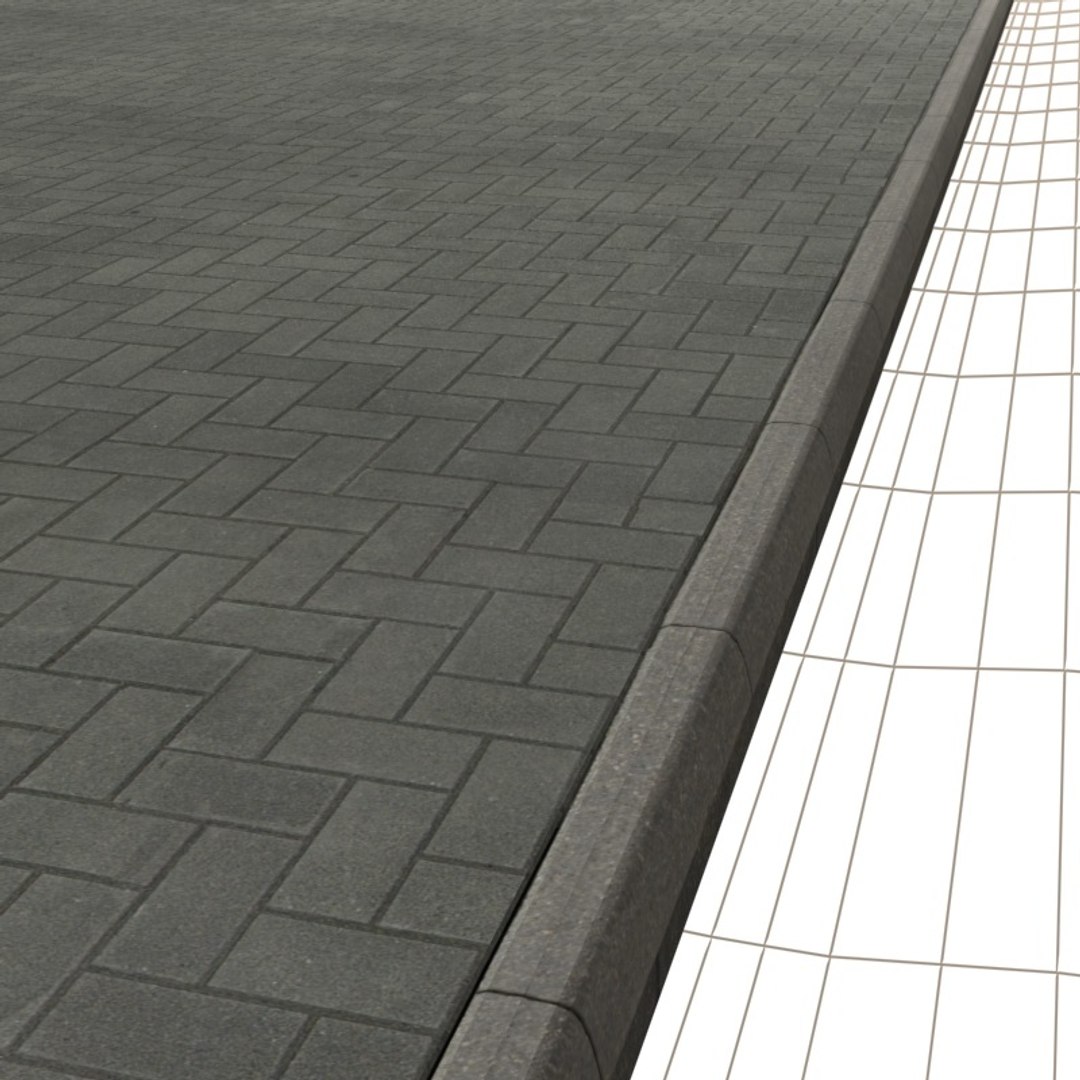 Herringbone Concrete Blocks Sidewalk High Resolution - TurboSquid 320645