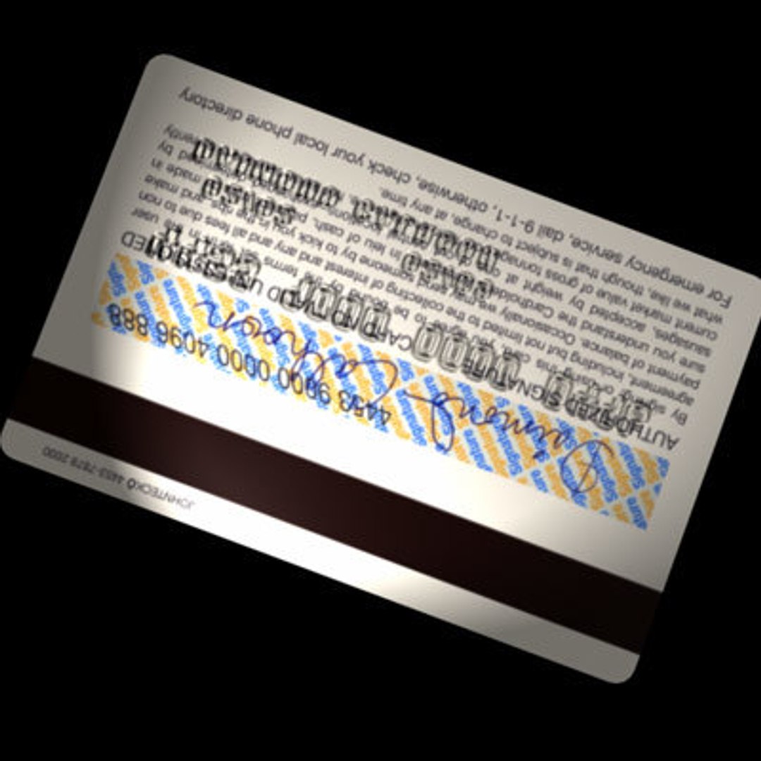 Credit Card Texture and Font - TurboSquid 293721