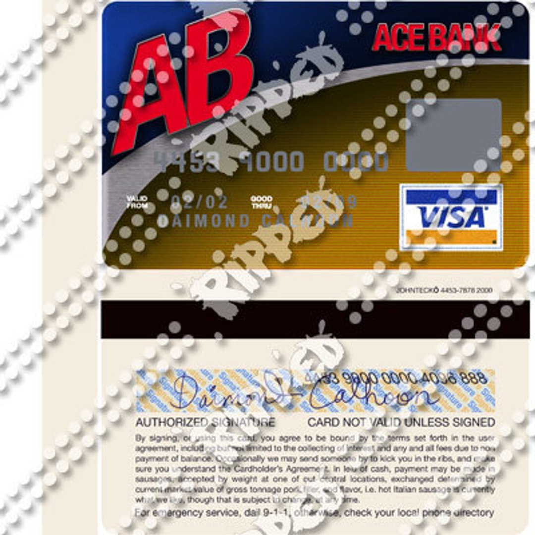 Credit Card Texture and Font - TurboSquid 293721