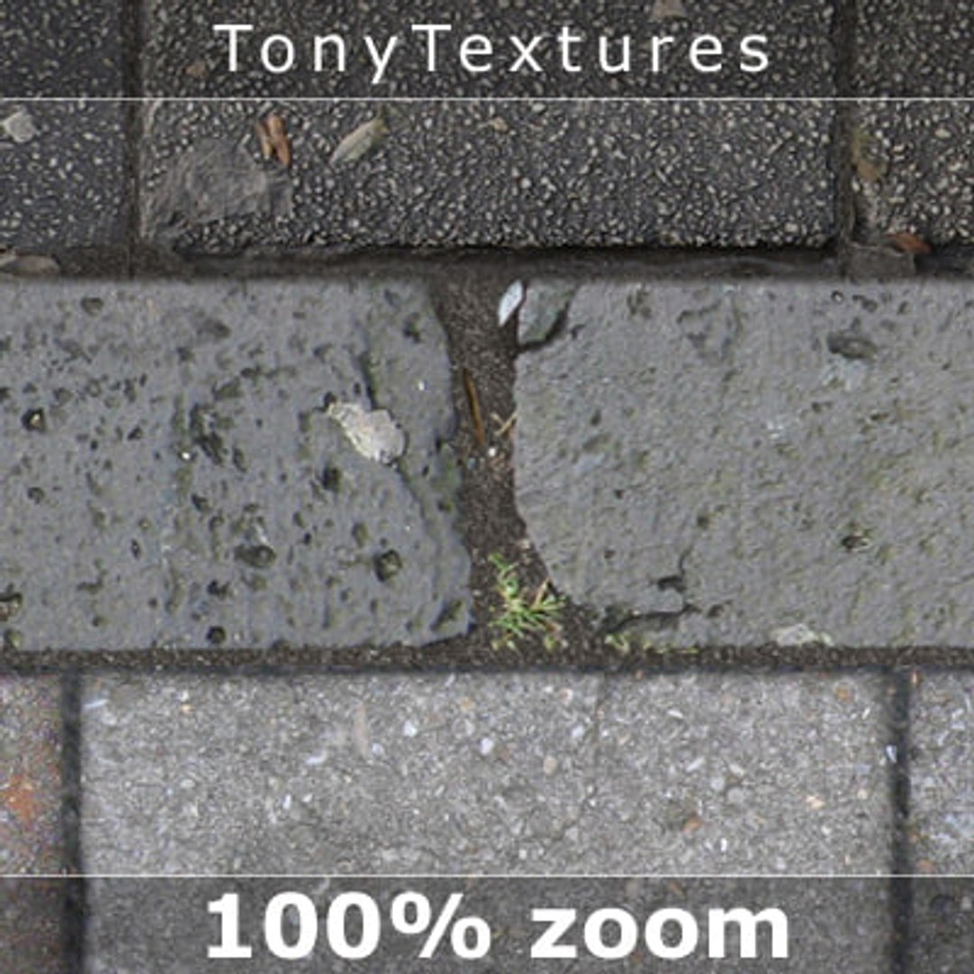 Pavement 01 - Includes Curbstones, Gutter And Road (HighRes ...