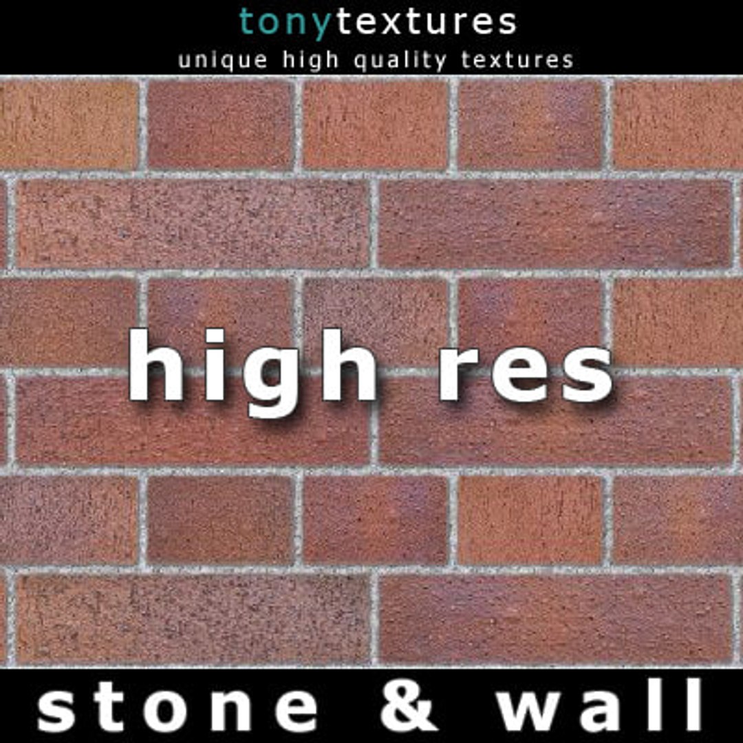 3 Red Stone Wall Brick Textures - TurboSquid 356254