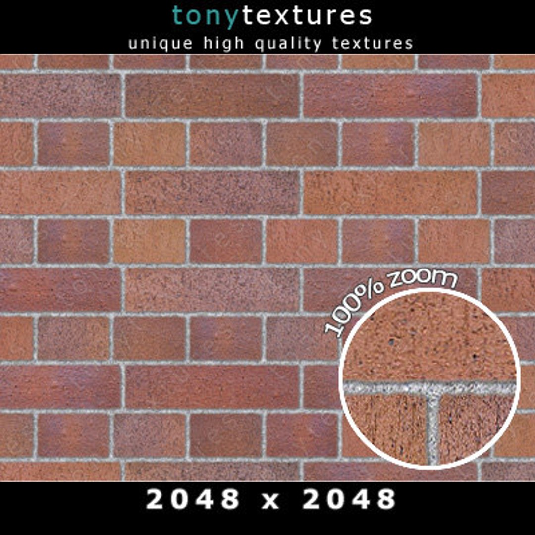 3 Red Stone Wall Brick Textures - TurboSquid 356254