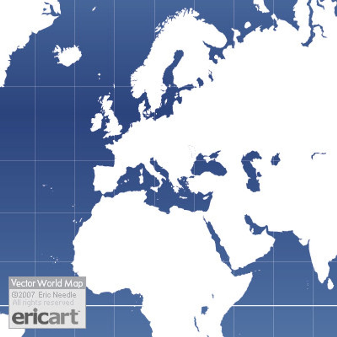 Vector World Map Outline v2.0 - TurboSquid 363169