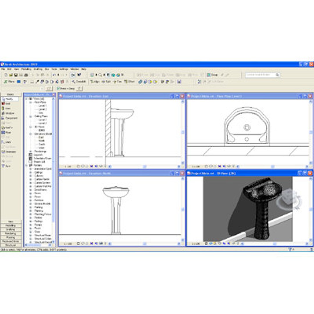 3d Model Of Revit Plumbing Fixtures Sink
