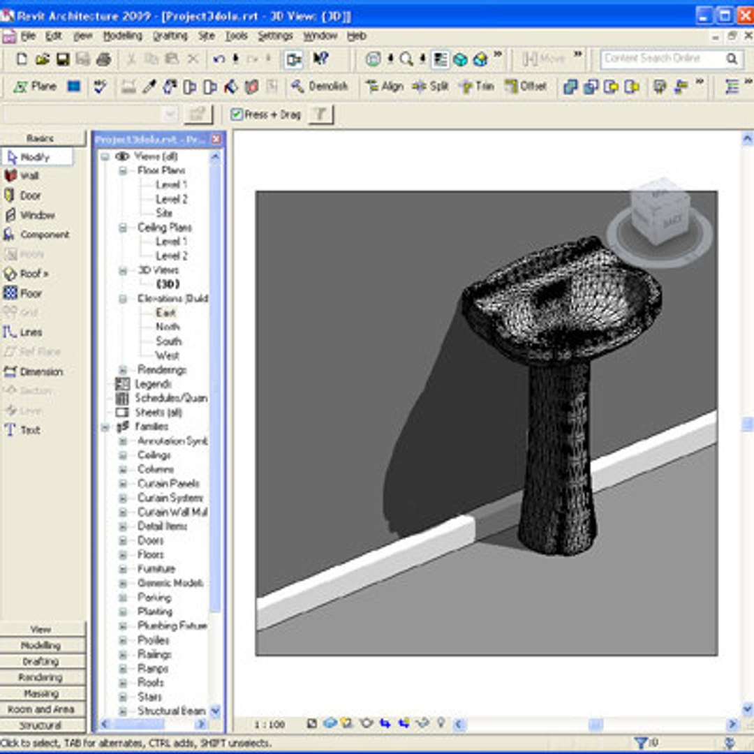 3d Model Of Revit Plumbing Fixtures Sink