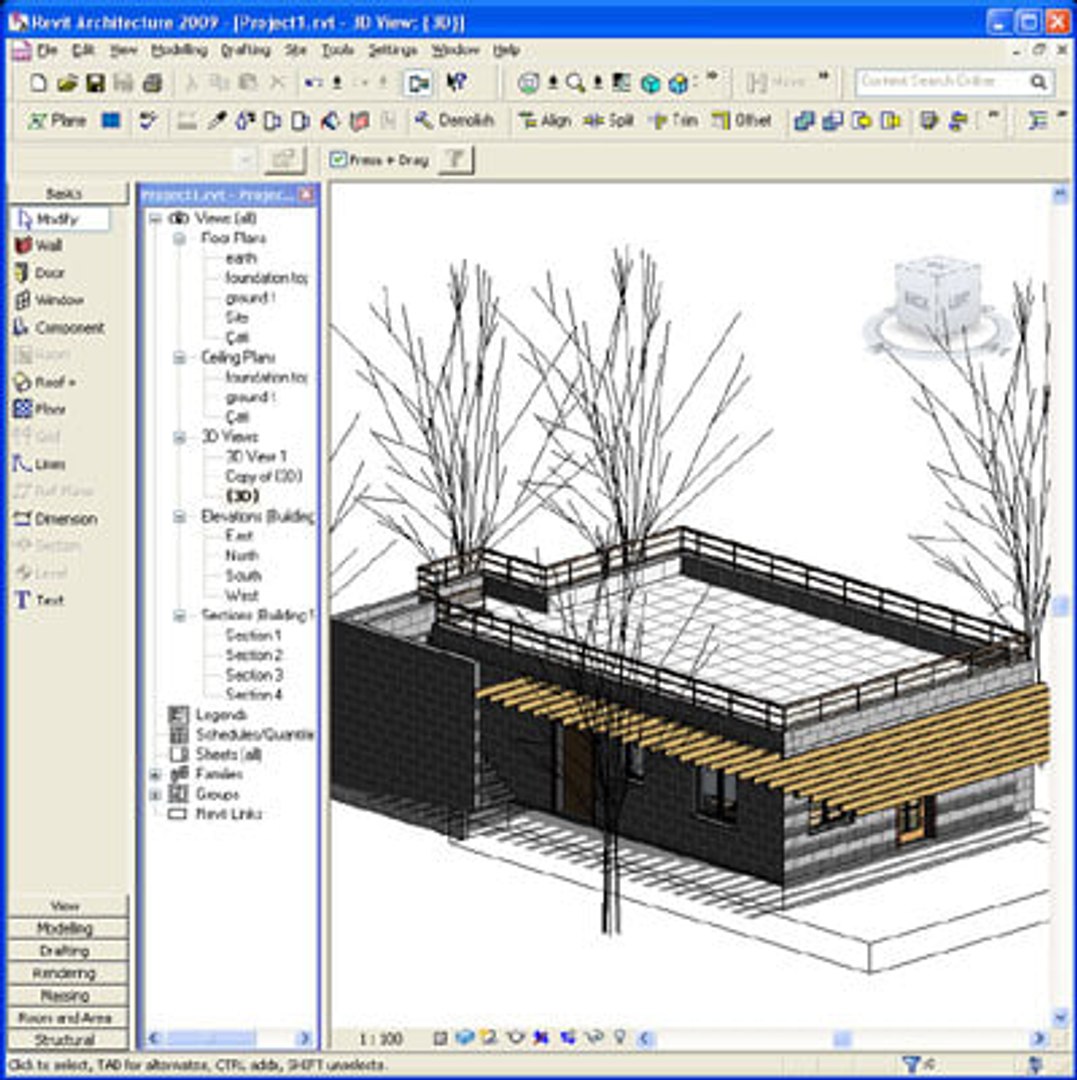 3d Revit Cottage House Plan Model