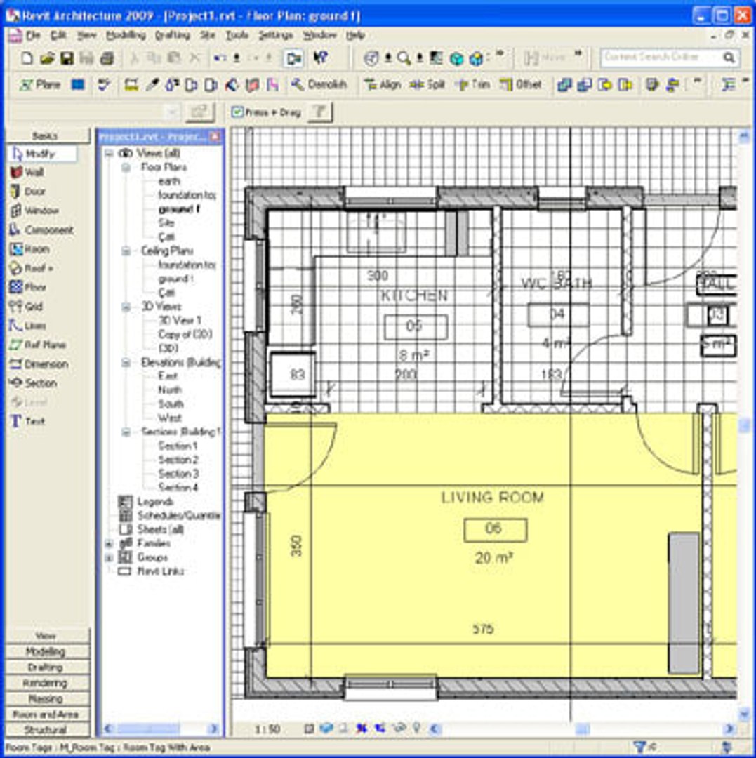 3d Revit Cottage House Plan Model