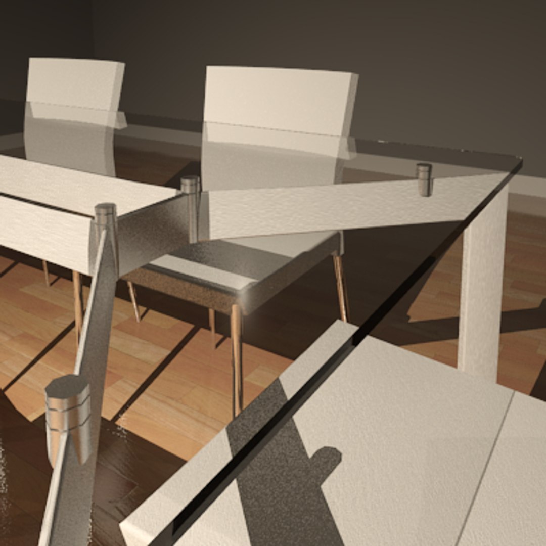 Prism Table & Miles Chairs - TurboSquid 441250