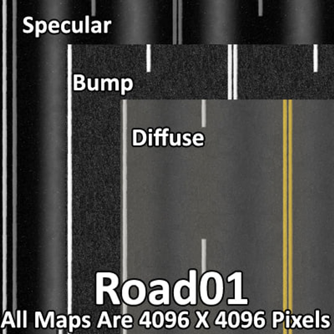 4K Road Texture Bundle - TurboSquid 431093