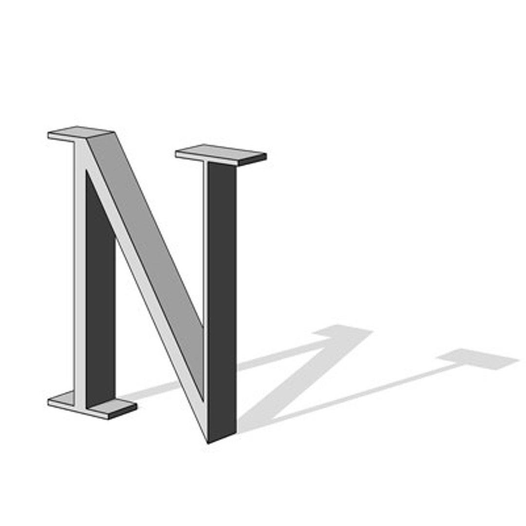 N-Font-Complex - TurboSquid 470215