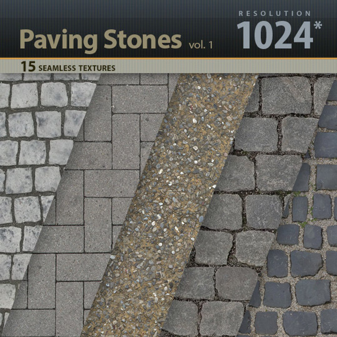 Paving Stones Textures 1024x1024 vol.1 - TurboSquid 469906