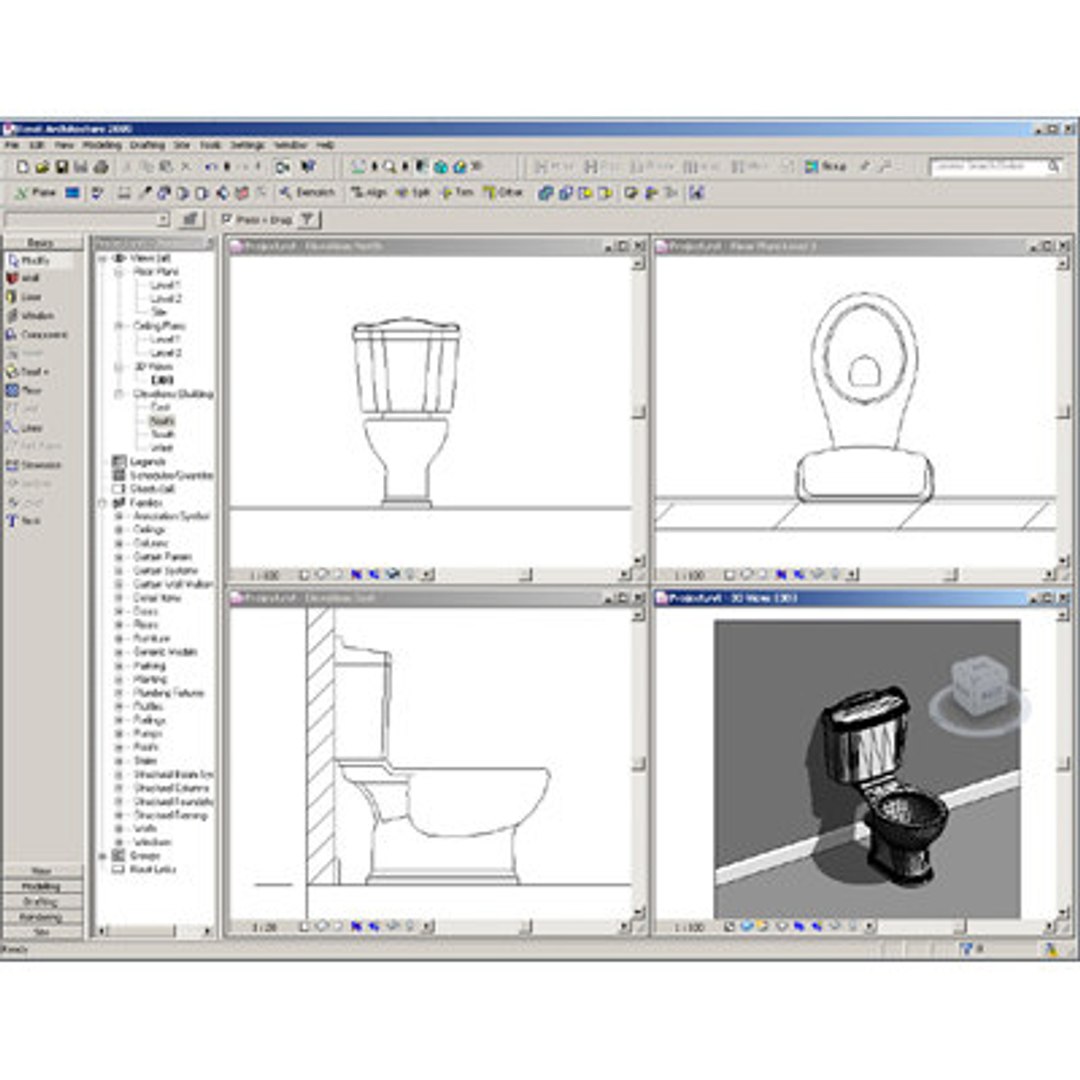 Revit Plumbing Fixtures Closet 3d Model