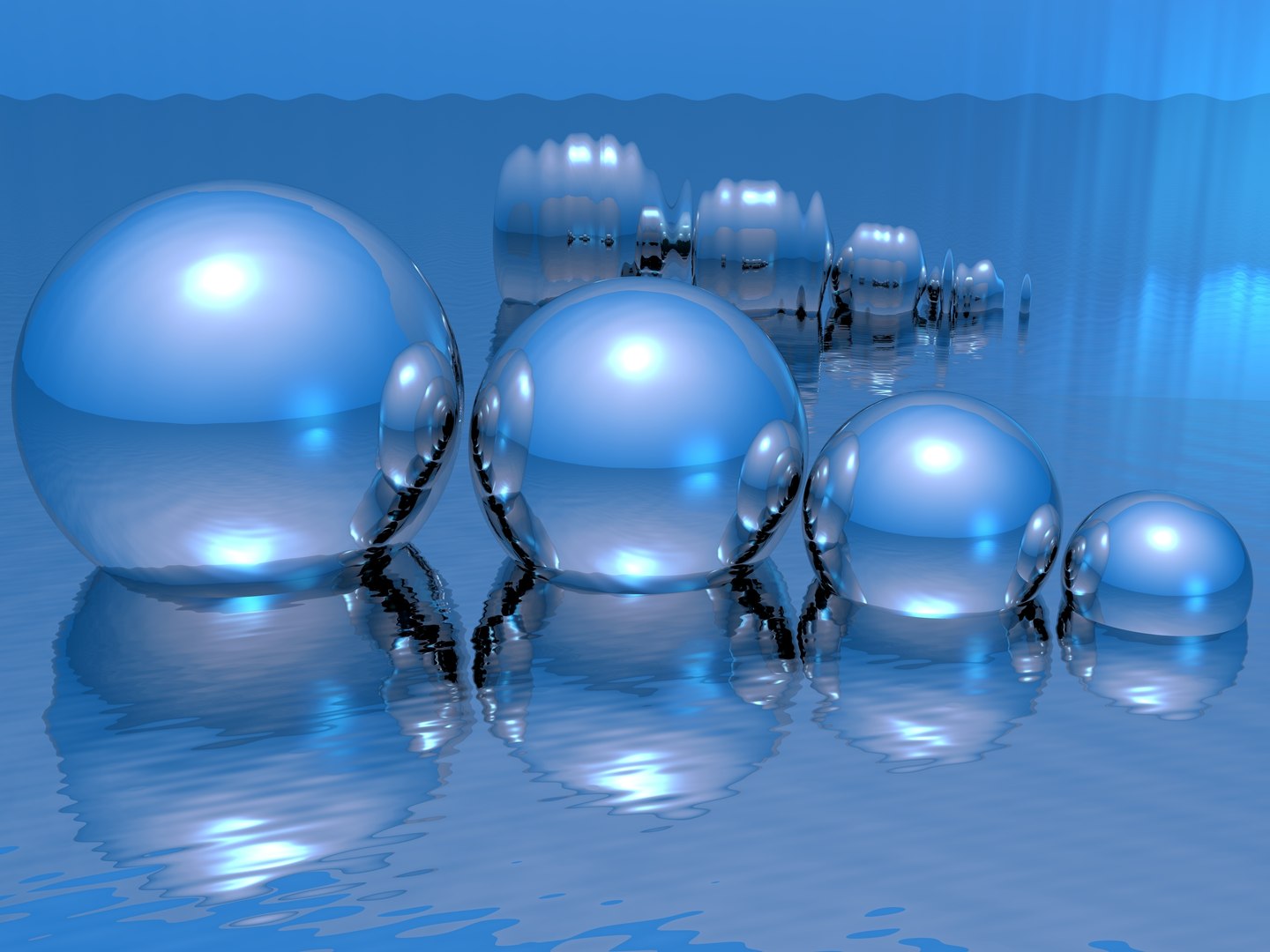 Blue Spheres - TurboSquid 505969
