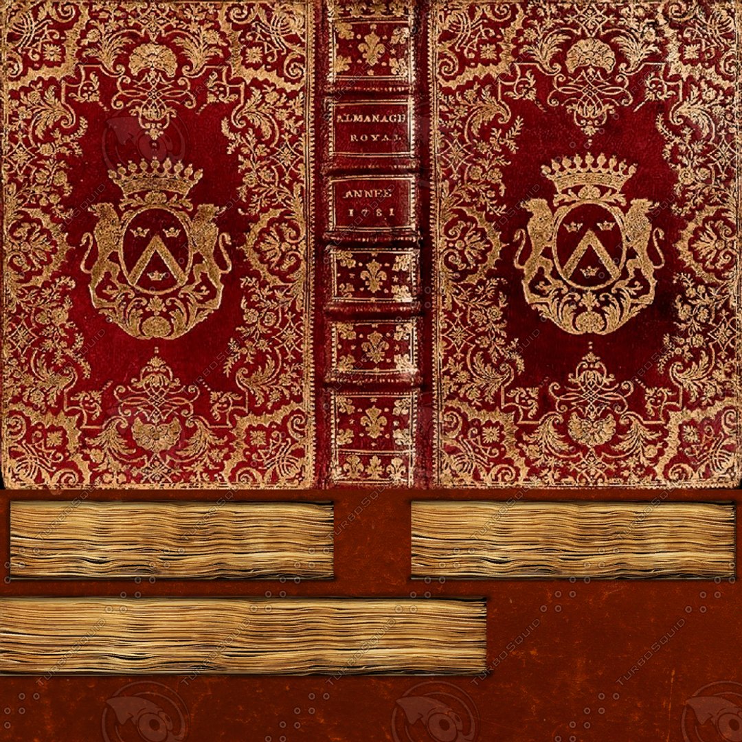 Red and Gold Book Texture - TurboSquid 522220