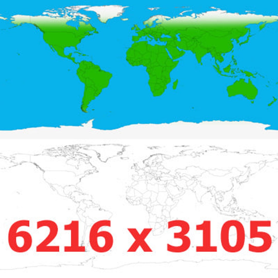 world map - TurboSquid 541426