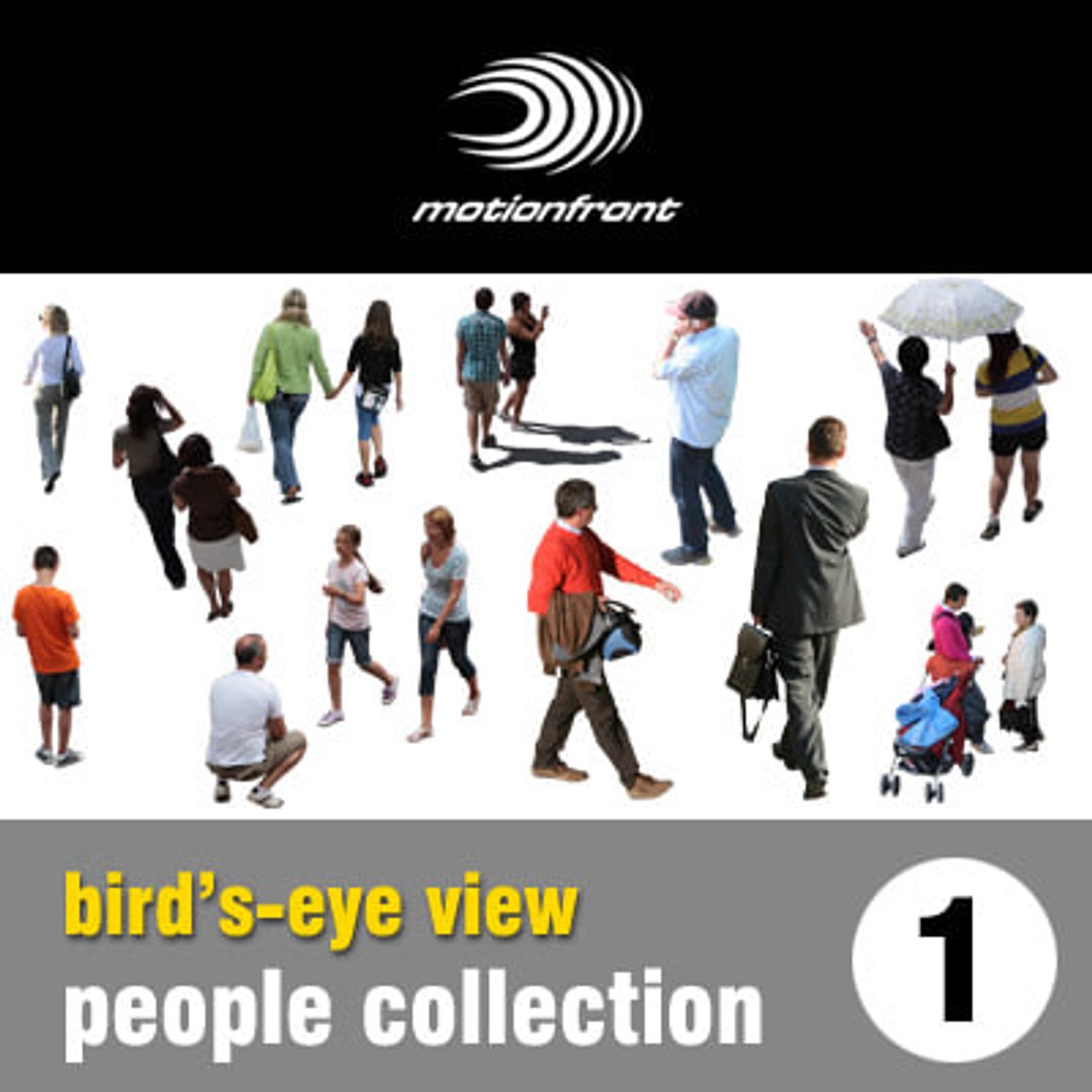 Bird" s - eye view people collection 1 - TurboSquid 571634