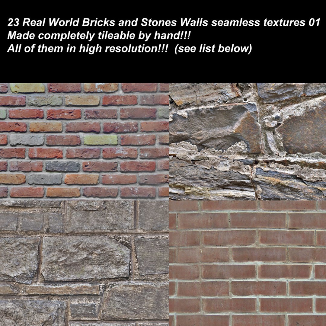 23 high definition real world bricks and stones walls textures. - TurboSquid 598912