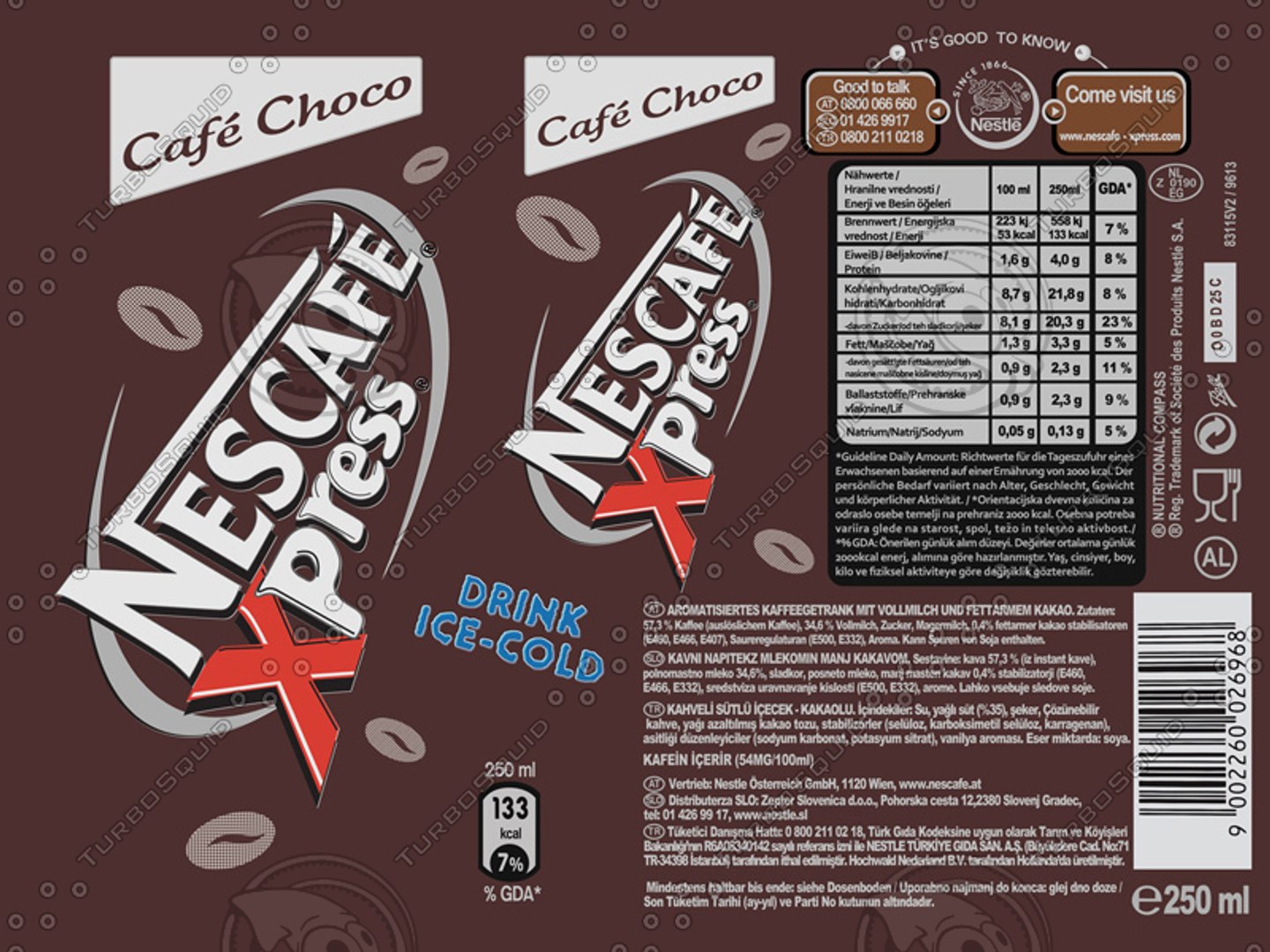 Nescafe Xpress Choco Label - TurboSquid 616888