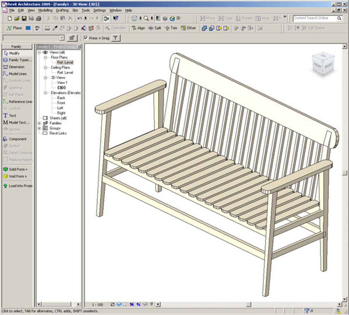 Revit chair 07 - TurboSquid 610203