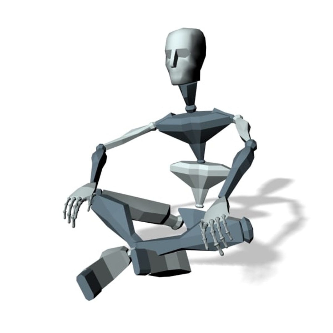 Male Sit Relax On Floor - TurboSquid 671184