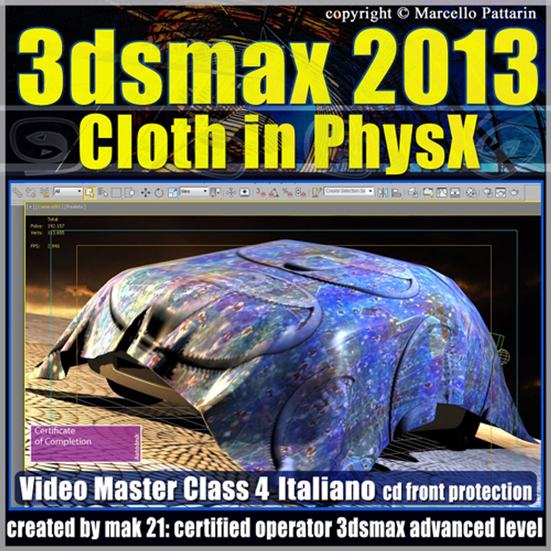 3dsmax 2013 Cloth in PhysX v.4.0 Italiano_cd front - TurboSquid 673845