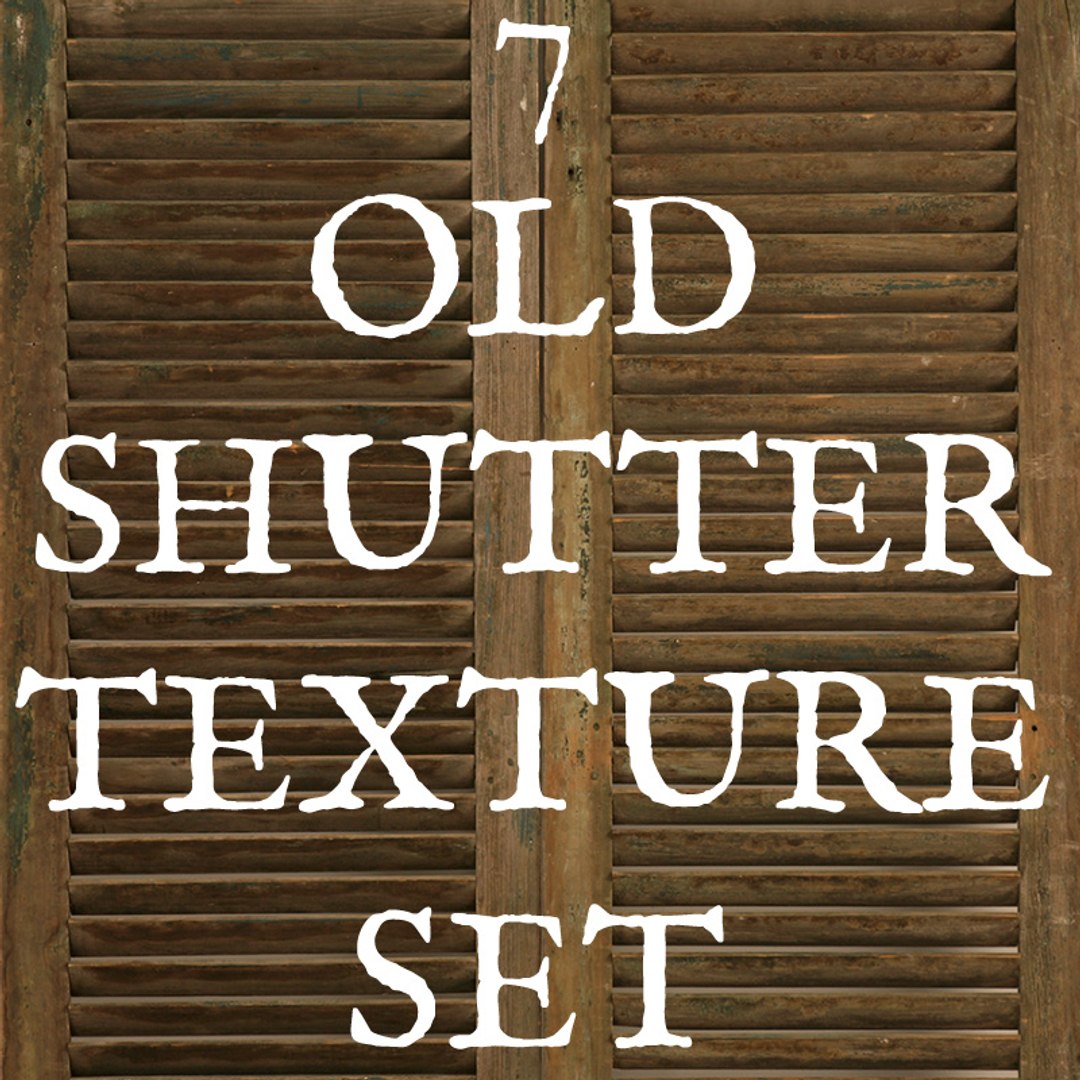 7 Old Shutter Texture Set - TurboSquid 691920