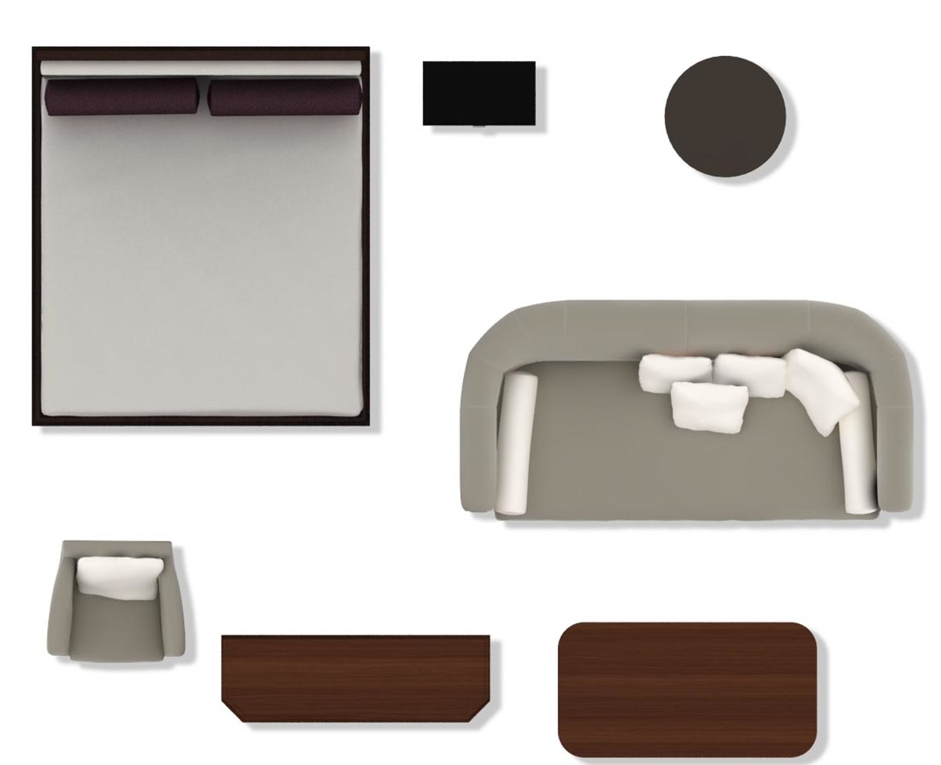 2d Floorplan Furniture - TurboSquid 727525
