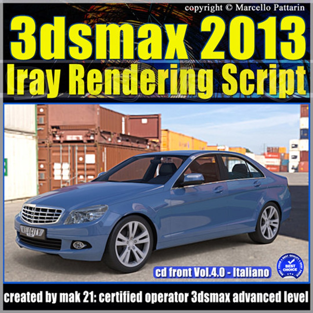 3ds max 2013 Iray Rendering Script cd front Vol 4 - TurboSquid 720718
