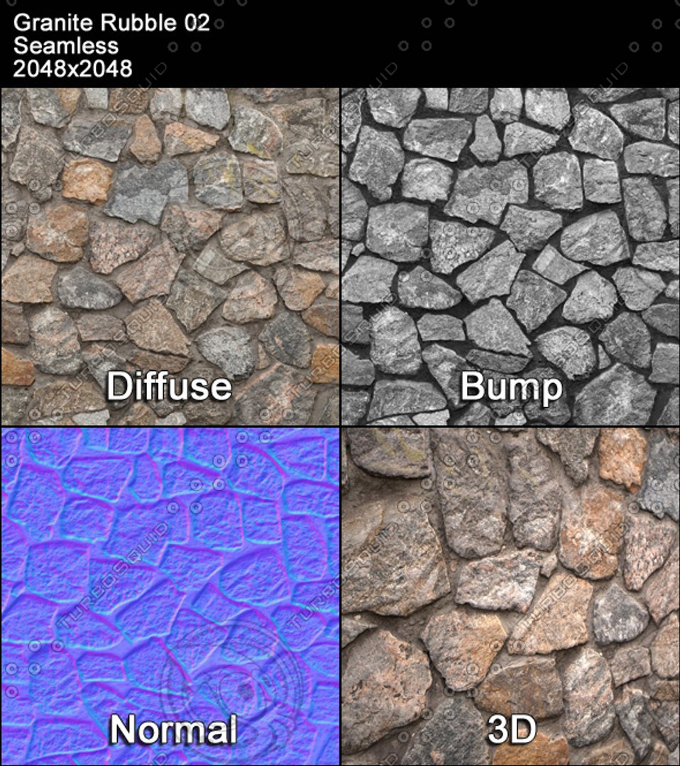 Granite Rubble Seamless Texture 02 - TurboSquid 732838