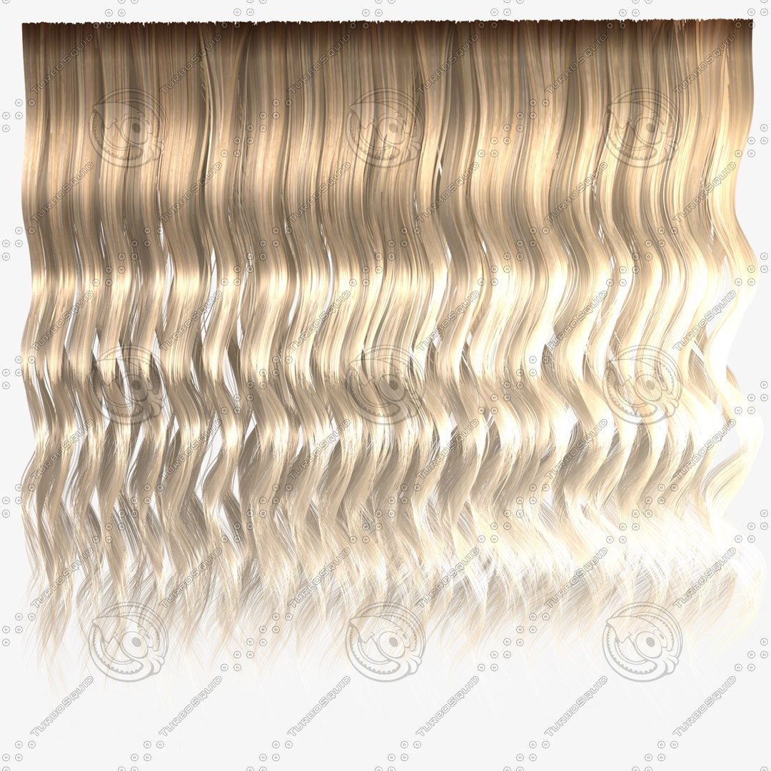 Blond Wavy Hair Textures - TurboSquid 746399