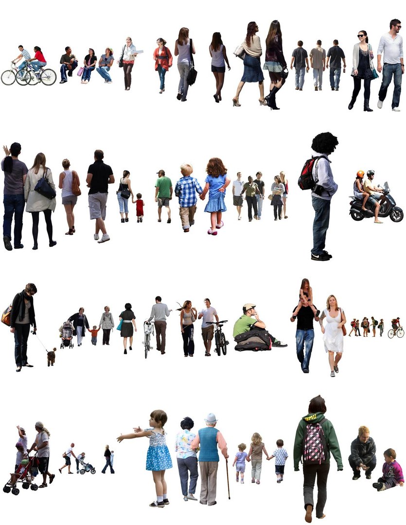 2D Cutout People Casual - TurboSquid 701823