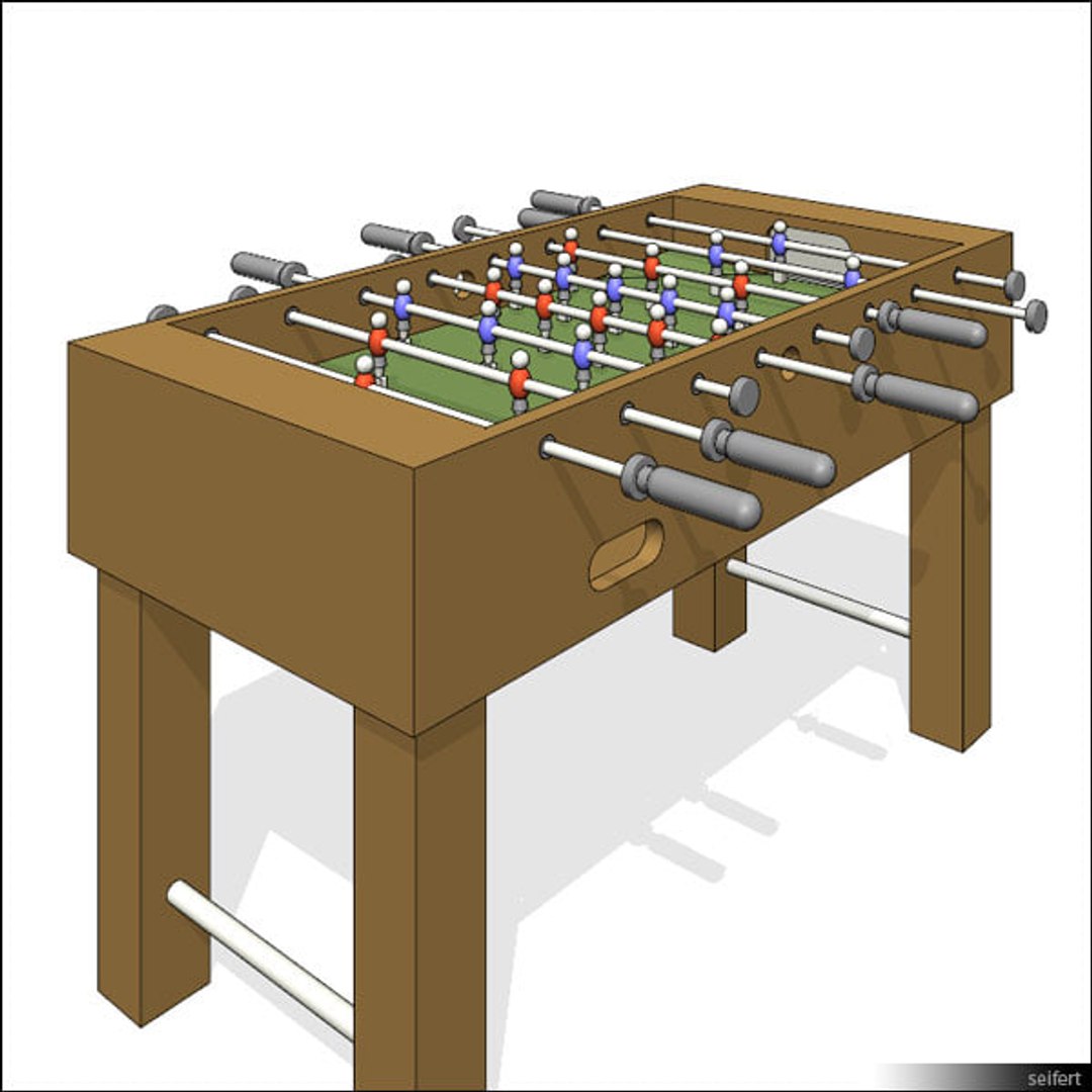 Free Table Soccer 3d Model