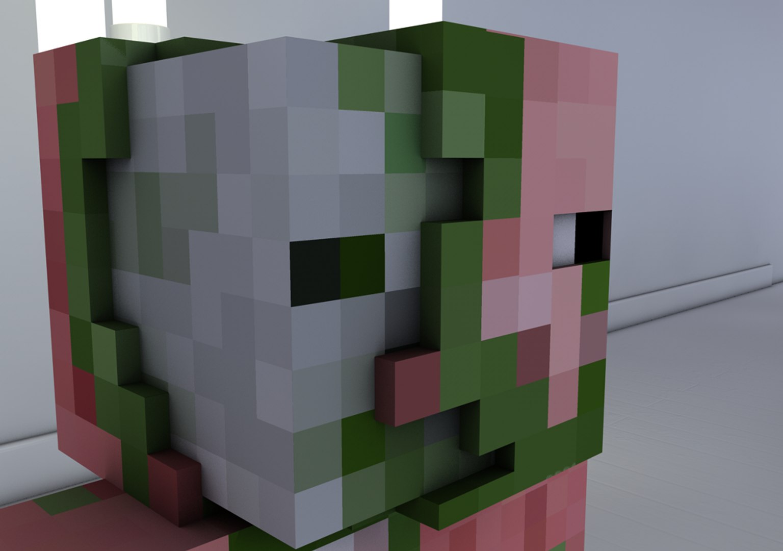Cinema 4D Minecraft Zombie PigMan Rig - TurboSquid 790669