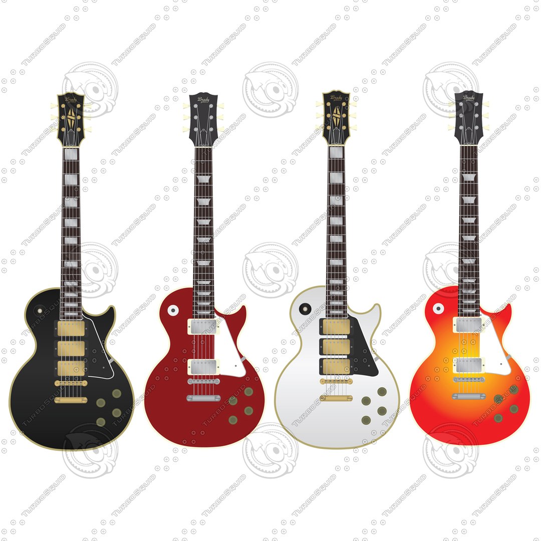 Vector Stock: Gibson Les Paul Guitars - TurboSquid 759200