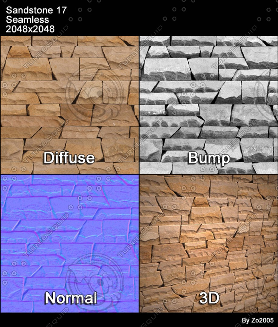 Sandstone Pack 02 (12 seamless textures) - TurboSquid 738316