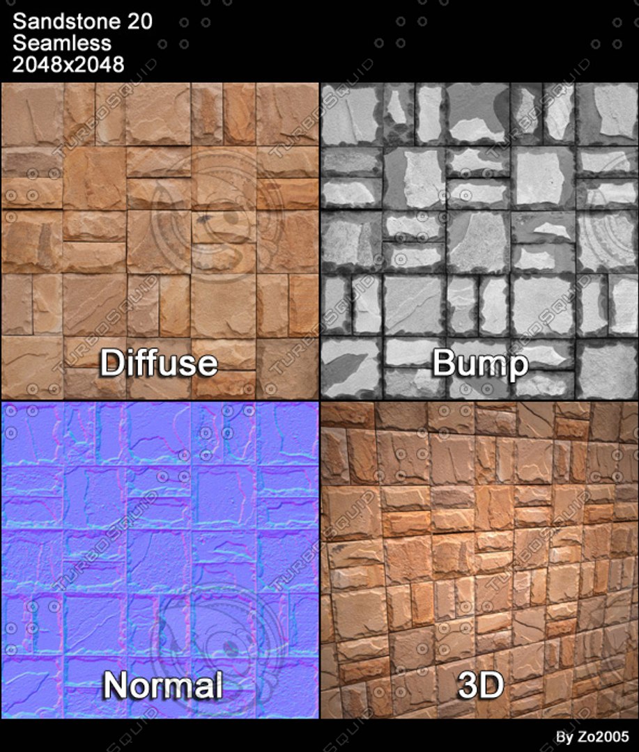 Sandstone Pack 02 (12 seamless textures) - TurboSquid 738316