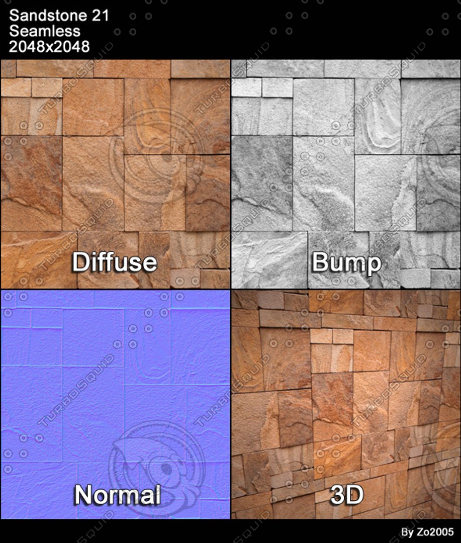 Sandstone Pack 02 (12 seamless textures) - TurboSquid 738316