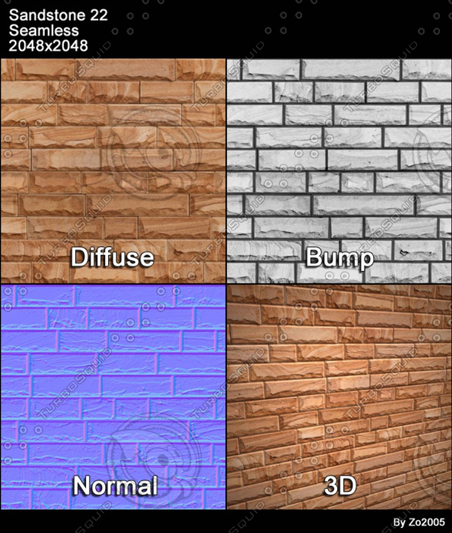 Sandstone Pack 02 (12 seamless textures) - TurboSquid 738316