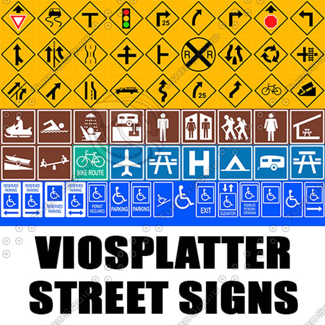 VioSplatter Street Signs - TurboSquid 740523