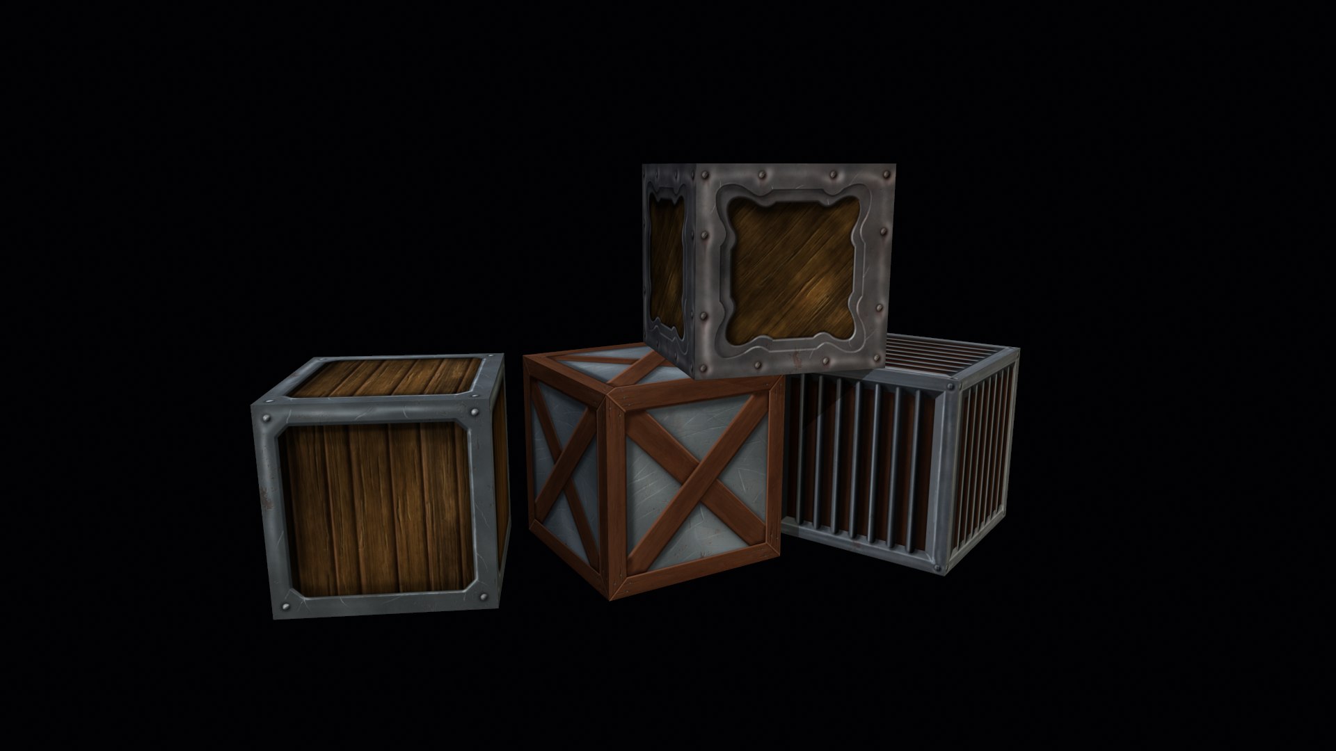 Hand Painted Crate Textures - TurboSquid 806782