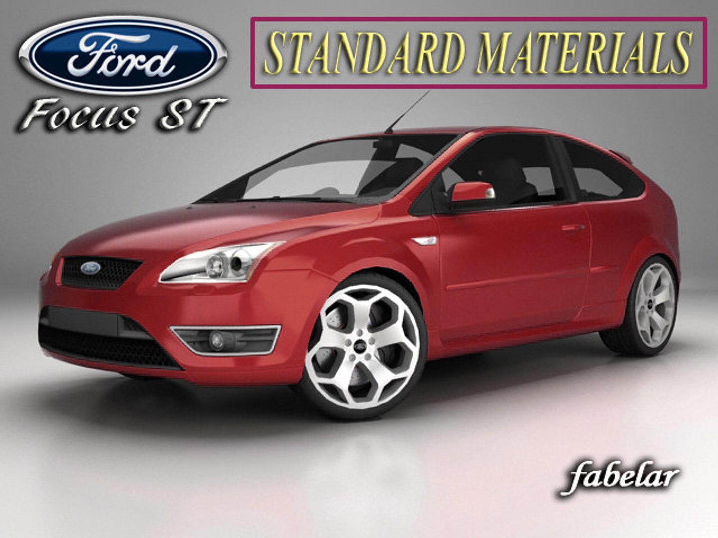 focus materials car 3d max