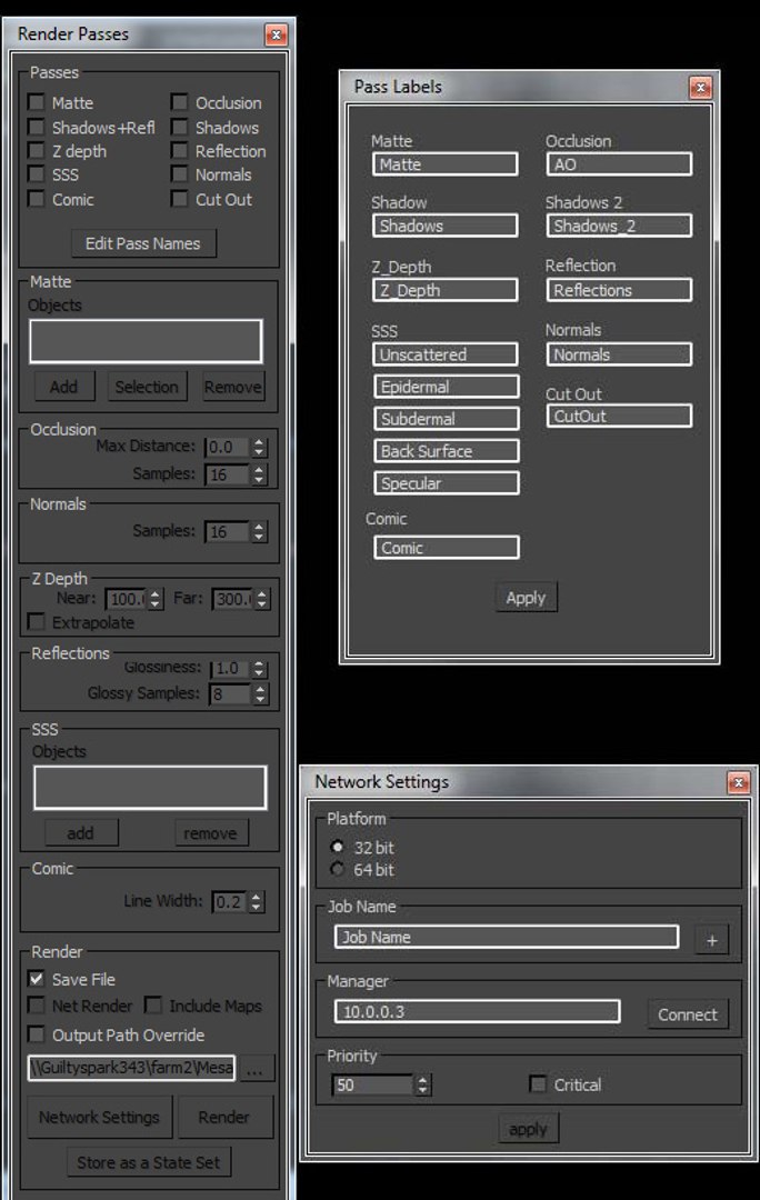 Render Passes and State Sets Tool - TurboSquid 757252