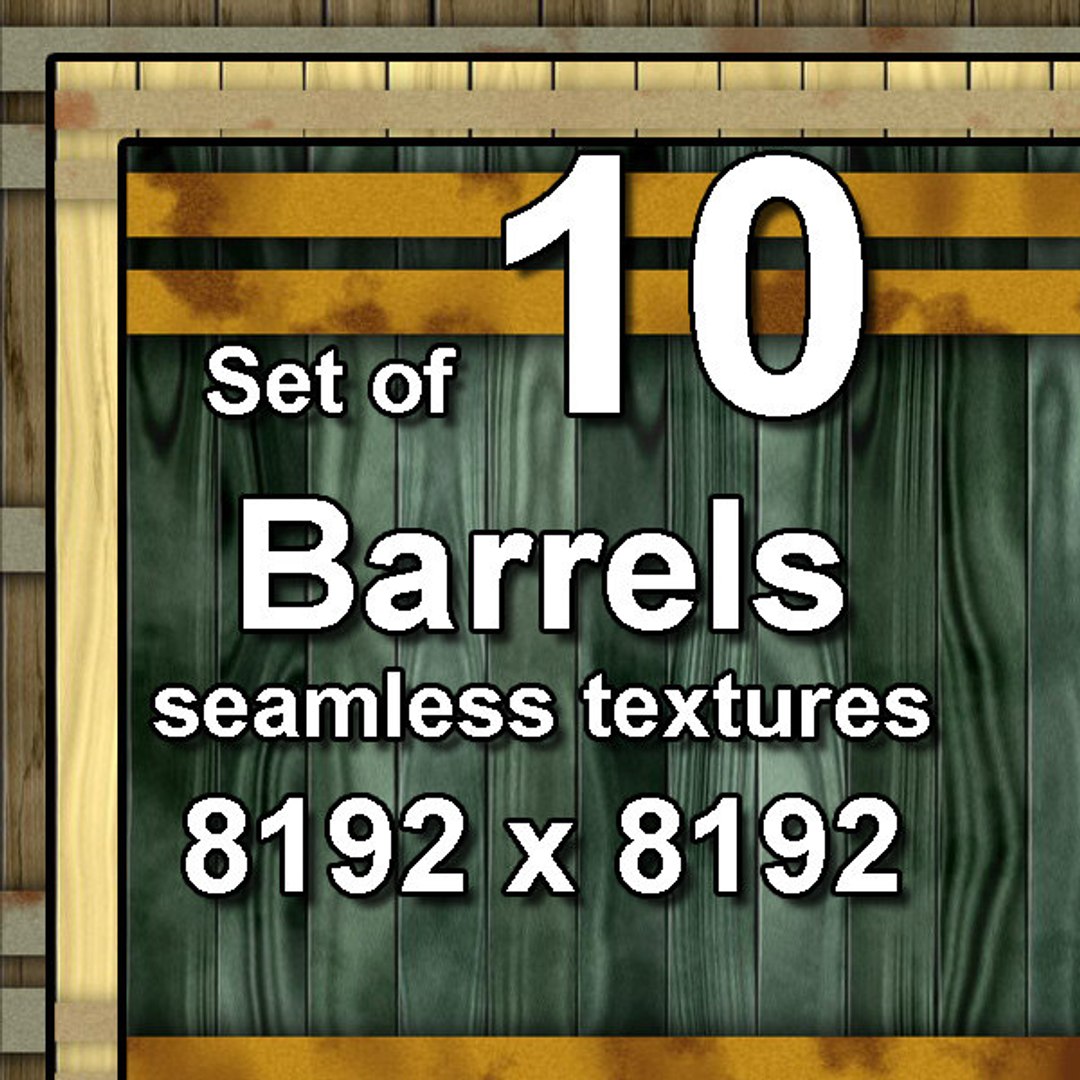 Wood Barrels 10x Seamless Textures - TurboSquid 881440