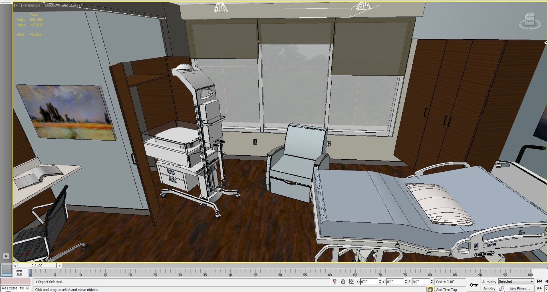 3d Labor Delivery Room Model