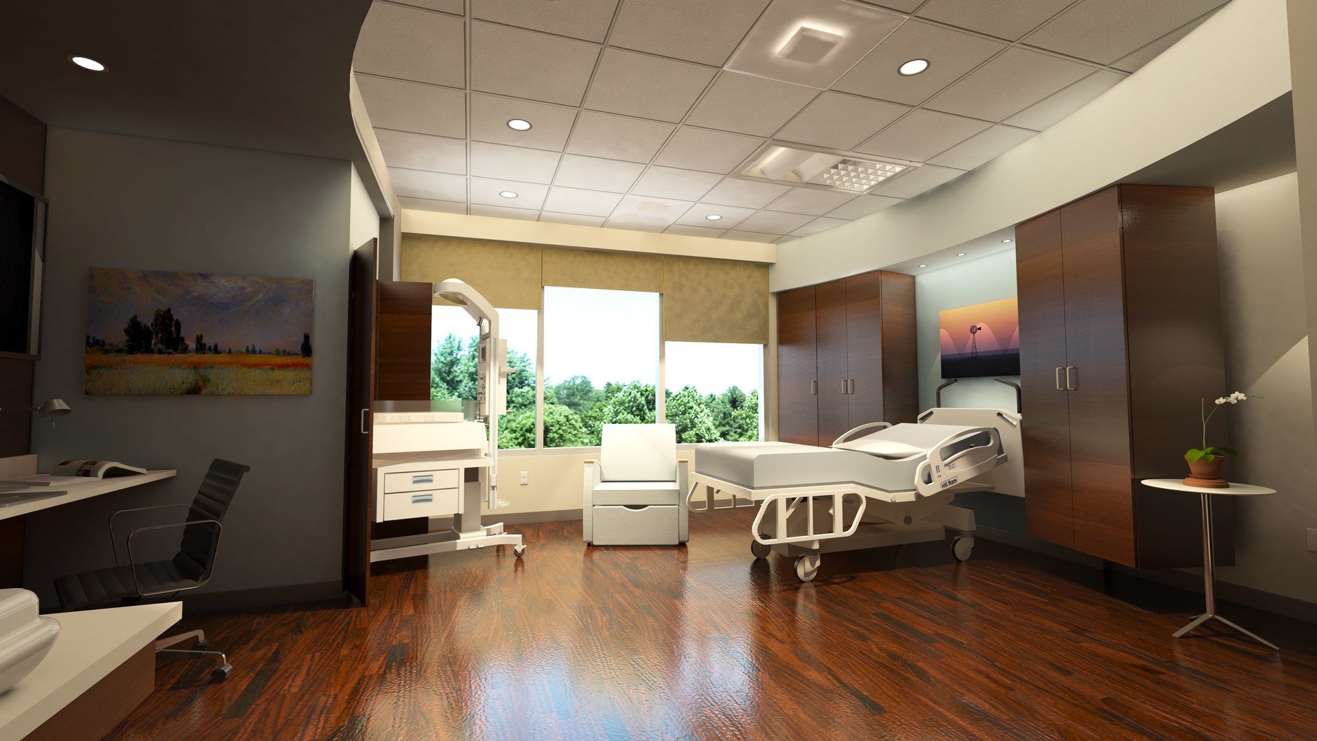 3d Labor Delivery Room Model