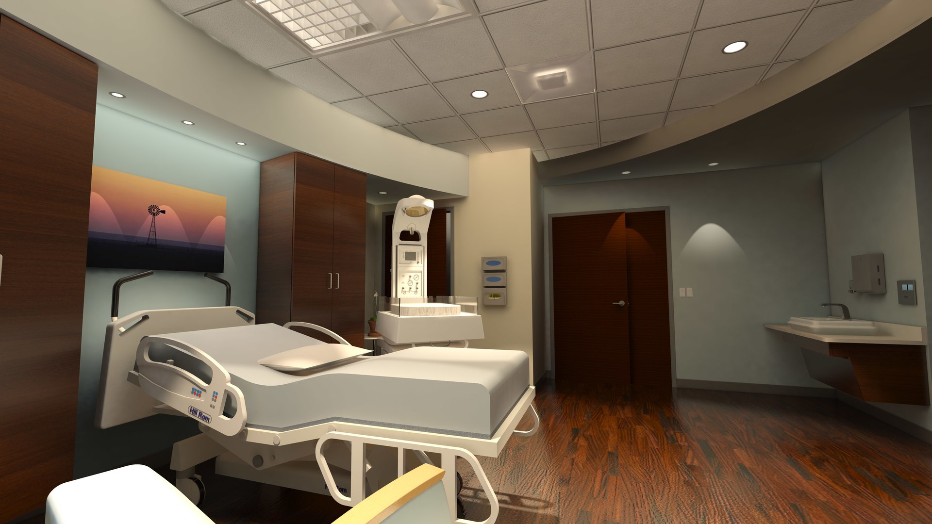 3d Labor Delivery Room Model