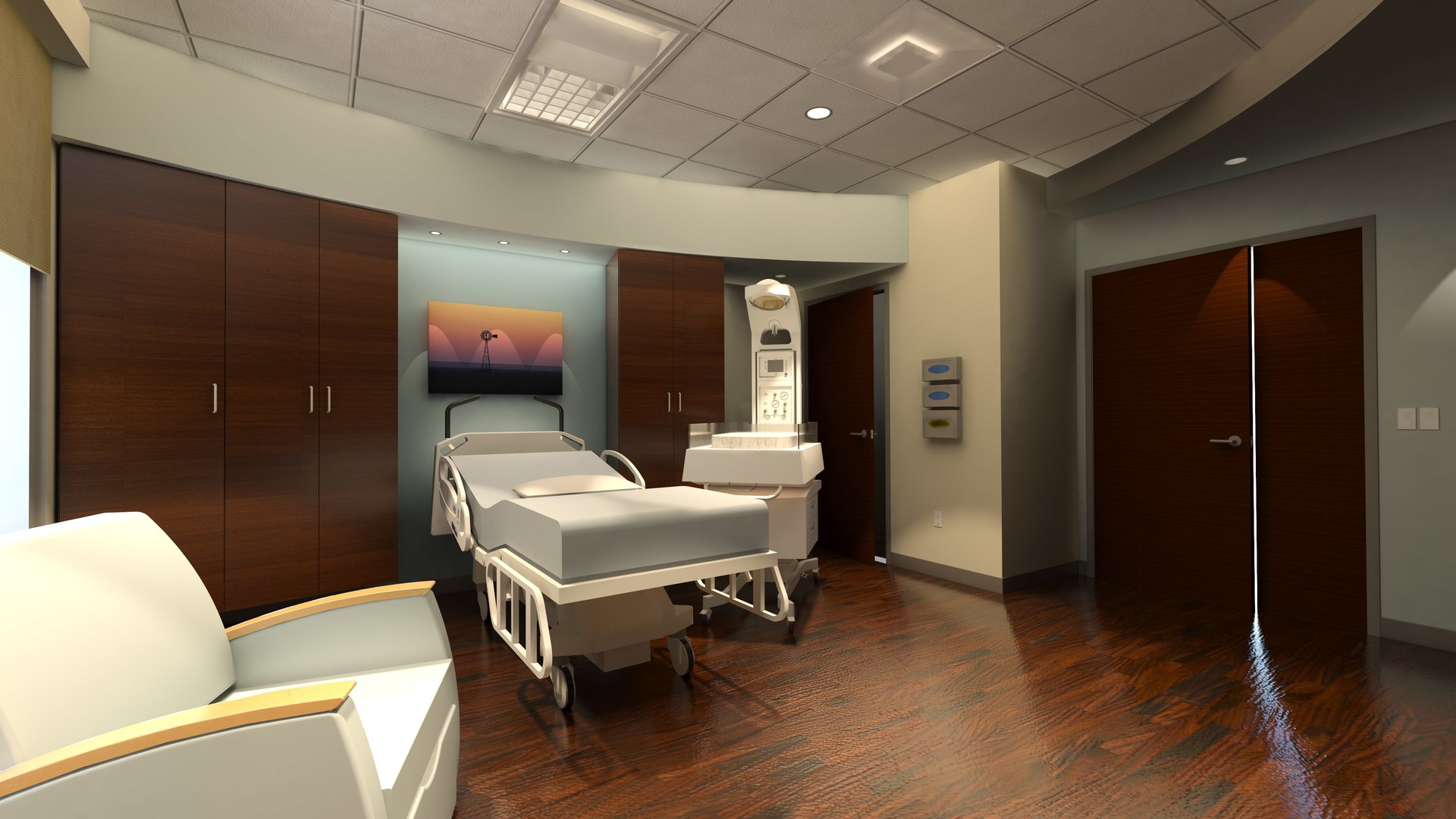 3d Labor Delivery Room Model