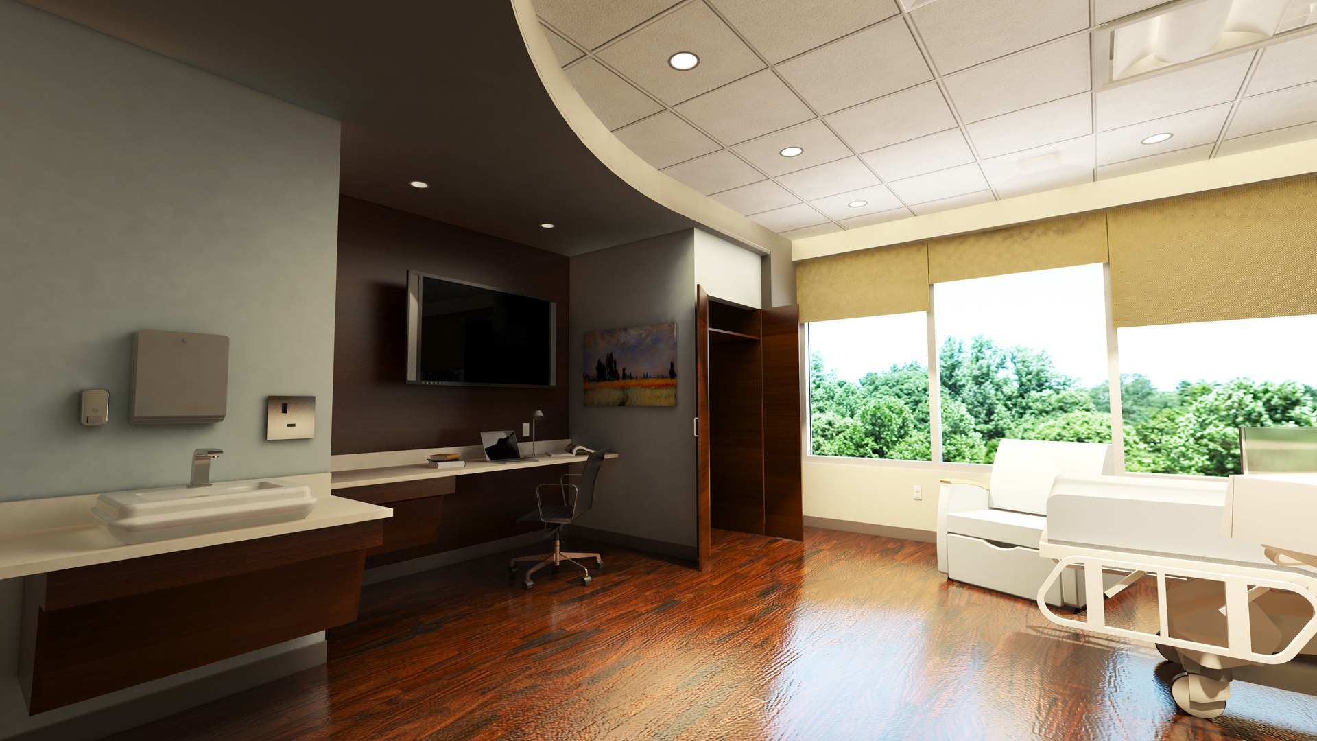 3d Labor Delivery Room Model