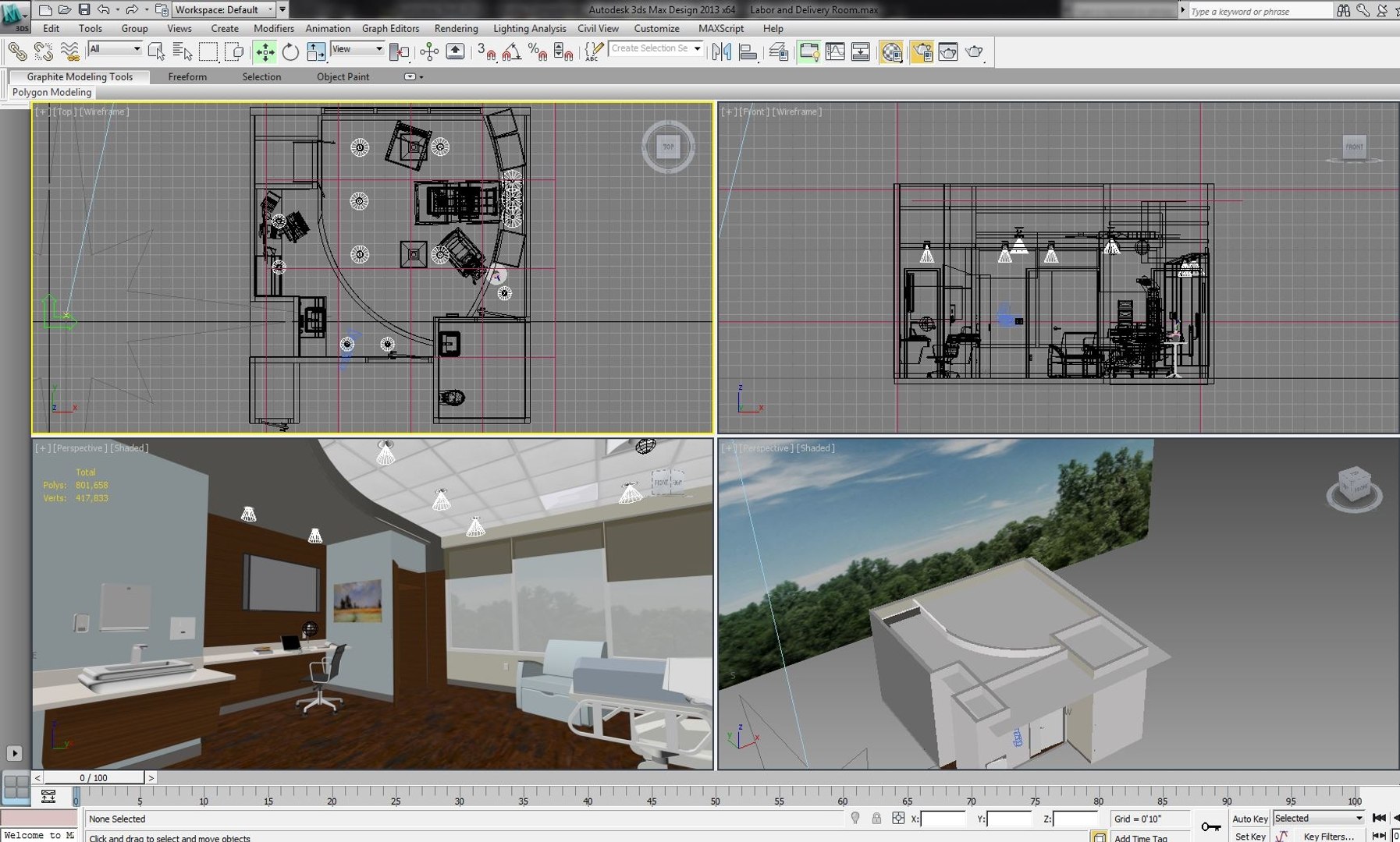 3d Labor Delivery Room Model